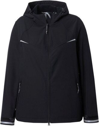 Ulla Popken Softshelljacke Softshell-Funktionsjacke wasserabweisend Kapuze