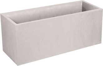 Eda Jardini&egrave;re rectangulaire Volcania effet pierre 99,5 x 39,5 x 43,5 cm - Beige calcaire - Eda