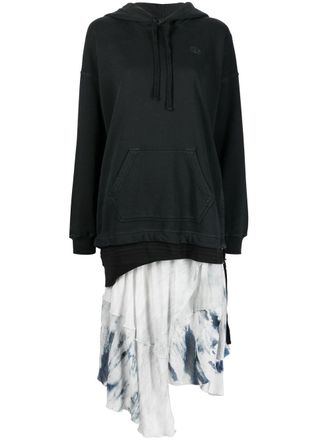 Diesel robe D-Rollier &agrave; design asym&eacute;trique - Noir