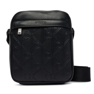 Calvin Klein Umh&auml;ngetasche Calvin Klein Emblem Aop Deboss Reporter LV04D3562G Schwarz