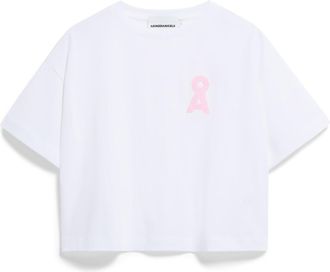 Armedangels Damen Heavyweight T-Shirt aus recyceltem Baumwoll Mix ALBERTARAA Loose Fit White
