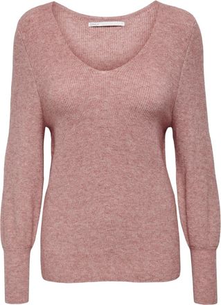Only Damen Onlatia L/S V-neckcuff KNT Noos Pullover, Dusty Rose, XS EU