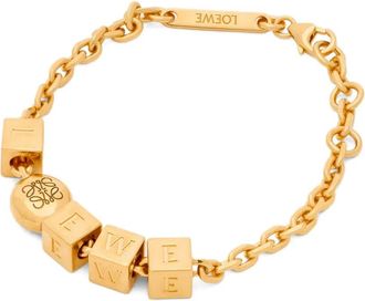 Loewe bracelet à breloque cube - Or