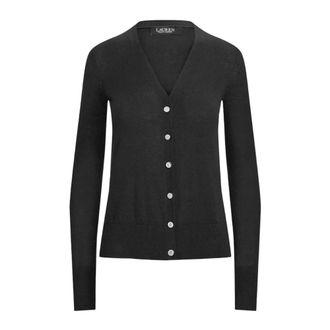 Ralph Lauren Femme, Pulls, Noir, Taille: 42 FR Cotton Modal Cardigan