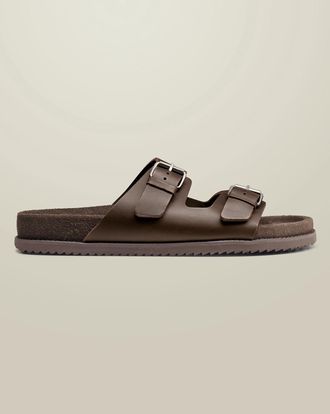 CHARLES TYRWHITT Sandalen aus Leder - Dunkles Schokoladenbraun