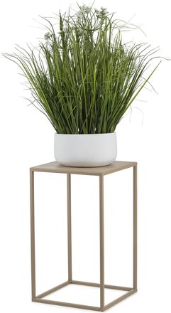 HowHomely Blumenst&auml;nder Metall Beige 40 cm Hoch - Solider und Robuster Blumenhocker Metall - Pflanzenst&auml;nder f&uuml;r die Dekoration in Wohnzimmer Schlafzimmer oder 