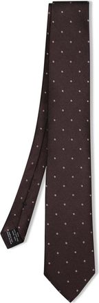 Tom Ford Homme, Accessoires, Brun, Taille: ONE Size Silk Polka Dot Tie