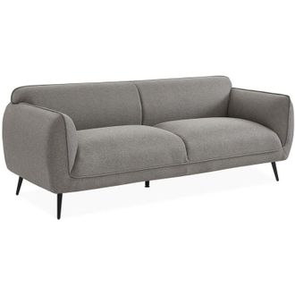 Sweeek Sweeek - 3-Sitzer-Sofa mit Stoffbezug und Metallfüßen, Polyester, Hellgrau