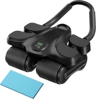 Generic Bauchmuskelroller | mit Kniepolster, Timer, Trainingsger&auml;t, Trainingsrad, Bauchroller, f&uuml;r M&auml;nner und Frauen, Zuhause, Fitnessstudio, B&uuml;ro, Wohnung, R