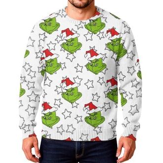 Generic Le Grinch Pull De Noel Homme Drole Famille Noel Costume The Moche Vetement Sweatshirts Deguisement Enfant 2025 Adulte Ugly Femme Sweat Pyjama col Rond