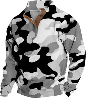 Generic Sweat-shirt en polaire pour homme - Sweat à manches longues pour homme - Imprimé 3D - Sweat-shirt dextérieur pour la vie quotidienne - Cadeau de Noël,