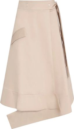 Gloria Coelho Asymmetrischer Rock mit Tasche - Nude