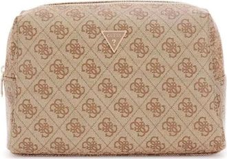Guess Femme, Sacs, Beige, Taille: ONE Size Élégante Trousse de Maquillage Zamira