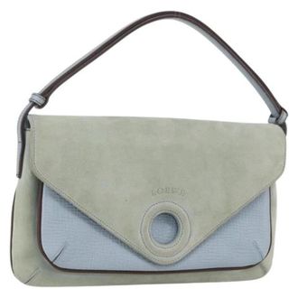 Loewe Sac bandouli&egrave;re en daim Pre-owned - Femme - Pre-owned - Bleu - Taille: ONE Size