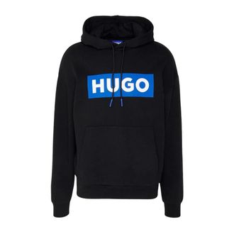 HUGO BOSS Homme, Sweatshirts et sweats à capuche, Noir, Taille: XL Sweat à capuche noir avec impression