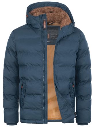 Indicode Herren Nemos Steppjacke mit Kapuze | Herrenjacke Winterjacke Freizeitjacke M&auml;nner Navy, XXL
