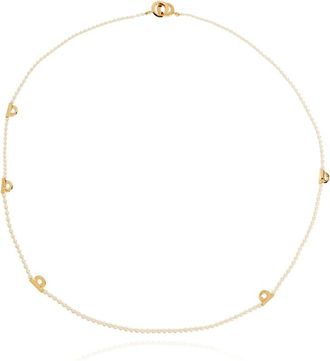 Ferragamo Femme, Accessoires, Jaune, Taille: ONE Size Collier avec perles dimitation