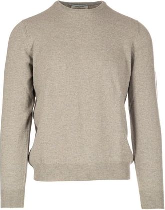 Gran Sasso Homme, Pulls, Beige, Taille: 3XL Pull en Laine et Cachemire &agrave; Col Rond