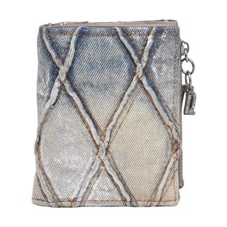 Diesel Denim Wallet 9x11 - - Accessories - Damen - Blau - ONE SIZE