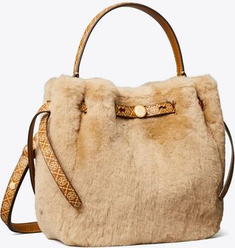 Tory Burch Romy Bucket Bag aus Lammfell