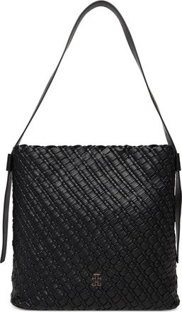 Tommy Hilfiger Handtasche Tommy Hilfiger Th Braided Maxi Hobo AW0AW18161 Schwarz