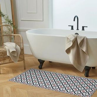 99deco 99D&eacute;co - Tapis antid&eacute;rapant vinyle 50x120cm - Multicolore - R&eacute;tro - R&eacute;sistant &agrave; lusure et &eacute;tanche - Fabrication fran&ccedil;aise
