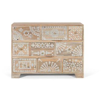 Giner&Colomer Giner Y Colomer - Commode &agrave; dix tiroirs en bois de manguier