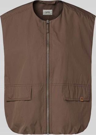 Camel Active Weste mit Rundhalsausschnitt und Pattentaschen