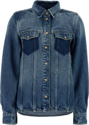 Ganni Femme, Vestes, Bleu, Taille: 36 FR Chemise en jean l&eacute;g&egrave;re