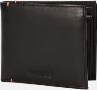 Timberland Faltbare Riverton M&uuml;nzbrieftasche aus Leder f&uuml;r Herren in Schwarz, Herren, Schwarz