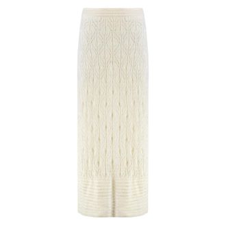Le Kasha Openwork-knit Skirt - - Skirts - Damen - Wei&szlig; - S