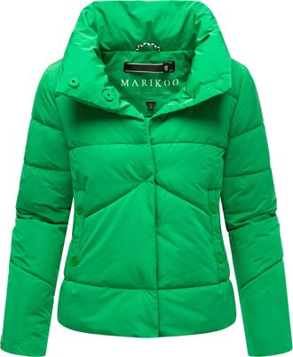 Marikoo kurze Damen Steppjacke mit Kragen & Druckkn&ouml;pfen - Jalliaa