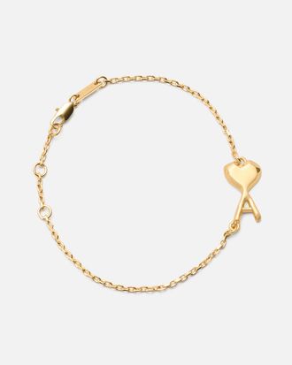 Ami Bracelet Martel&eacute; Fin Dor&eacute; Ami De Coeur en Laiton Or - TU - Unisex