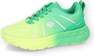 Dockers by Gerli Damen Low-Top Sneaker, Frauen Halbschuhe,Freizeitschuhe,Turnschuhe,Laufschuhe,schnürschuhe,schnürer,grün/gelb,39 EU