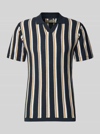 Blend Slim Fit Poloshirt mit V-Ausschnitt Modell AMOS