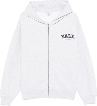 Sporty & Rich Femme, Sweatshirts et sweats &agrave; capuche, Gris, Taille: 36 FR Hooded Zip SweaT-shirt