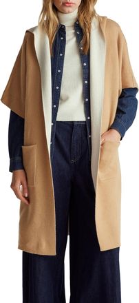 Benetton Damen Cappotto In Maglia 112he502c Herren Weste, beige, M