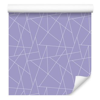 OEM Carta Da Parati Con Motivo Geometrico Blu, Dettagli Delicati, 50x1000 Cm