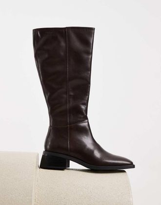 Vagabond Shoemakers Blanca bottes hautes en cuir marron