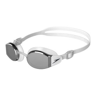 Speedo Mariner Pro Schwimmbrille 2024 f&uuml;r Herren (Wei&szlig;/Grau)