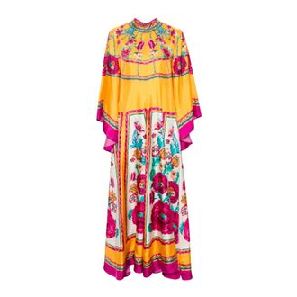 La DoubleJ Geometrisches Seiden-Maxikleid mit Print - - Dresses - Damen - Mehrfarbig - L