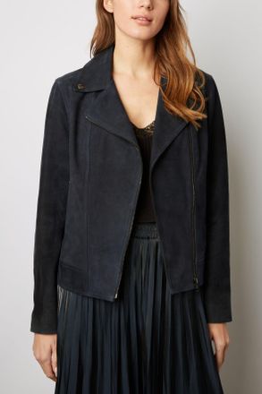 Gerard Darel Veste en cuir velours - JOCELINE - Marine