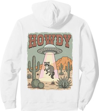 Image UFO Howdy Desert Raccoon Pullover Hoodie