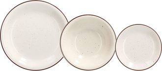 Tognana Stay Tellerservice für 6 Personen, 18 Stück, Porzellan, Beige