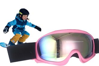 Generic Snowboardbrille für Jugendliche, Snowboardbrille für Kinder, Snowboardbrille mit UV-Schutz, Skibrille, bequeme und warme Schneebrille für Geburtstag, 