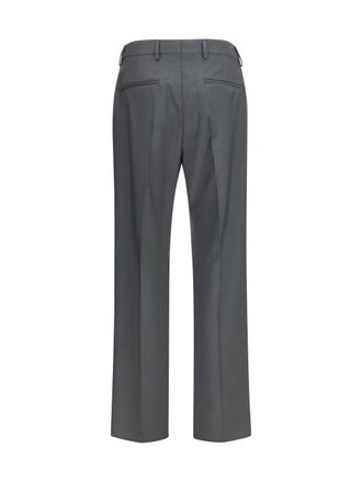 Valentino Mens Wool And Mohair Tailored Pants 642 Raven Trousers