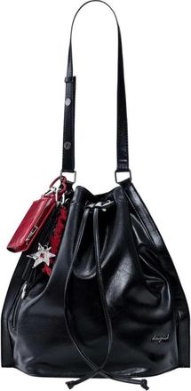 Desigual Femme, Sacs, Noir, Taille: ONE Size Sac &agrave; dos en polyur&eacute;thane avec plusieurs compartiments