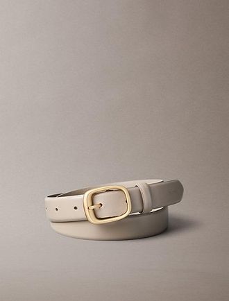 Calvin Klein Ceinture &agrave; grosse boucle en cuir pleine fleur