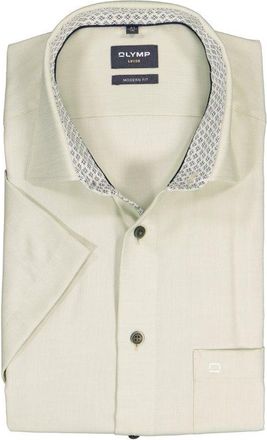 Olymp Herren Kurzarmhemd gr&uuml;n Baumwolle