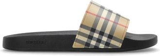 Burberry Homme, Chaussures, Beige, Taille: 49 EU Furley Slides
